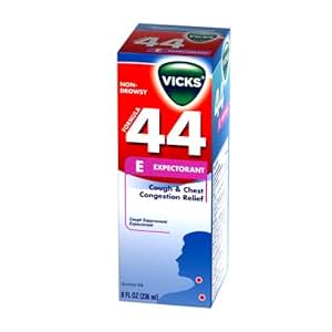 Amazon.com: Vicks Formula 44 E, Cough And Congestion Relief, 8-Ounce ...