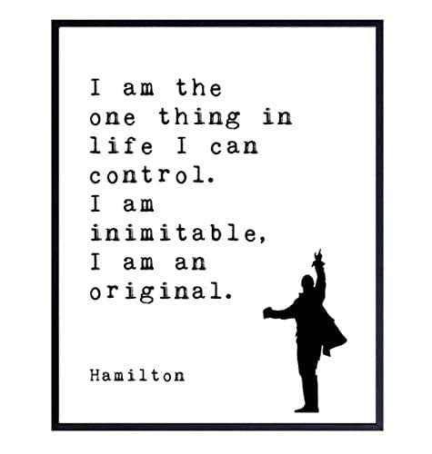 Amazon.com: Hamilton Poster - Inspirational Quote Wall Art Decor ...