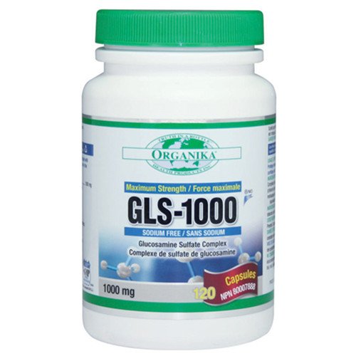 Organika GLS-1000, Sodium Free Glucosamine Sulfate Complex, 1000mg, 120 ...