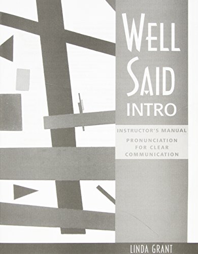 Well Said Intro: Instructor's Manual: Grant: 9781413007190: Amazon.com ...