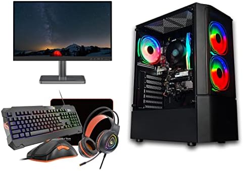 2FR Complete AMD Gaming Computer PC Desktop, 22inch Monitor, Keyboard ...