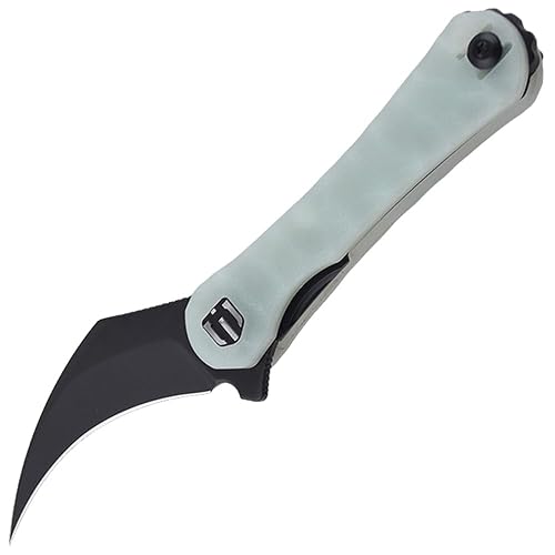 SHIELDON Scythe Folding Knife 2.55" Diamond Like Coating 154CM Steel ...