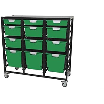 Swift 'Slim Line' Metal Cart 12 Tray Green - - Amazon.com