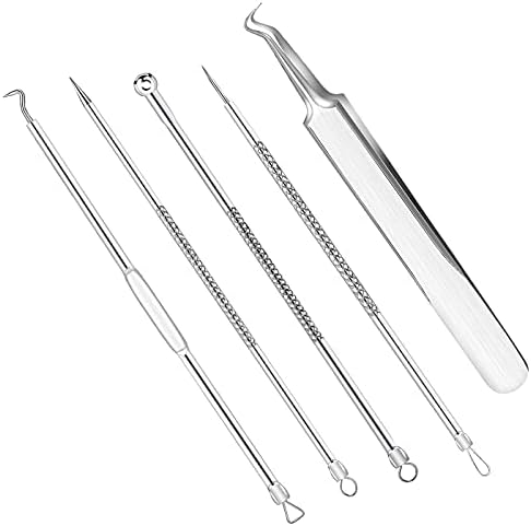 Next Deals | Smukdoo Blackhead Remover Tool Set, 5 PCS Curved Tweezer ...