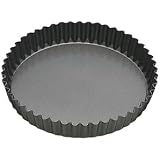 MasterClass Non-Stick Raised Fluted Sponge Flan Tin With Loose Base, 20 ...