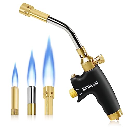 Propane Torch Head Kit with 3 Nozzles, High Intensity Trigger Start ...