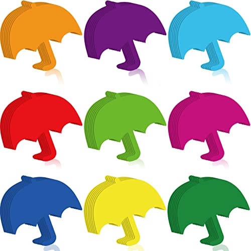 108 Pcs Umbrella Colorful Cutouts Paper Umbrella Spring Classroom Decor ...