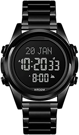 Stainless Steel Muslim Islamic Qibla Digital Watch Prayer Compass ...