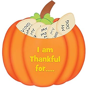 Amazon.com: Paper Thankful Pumpkin Craft Kit (1 Dozen) - Halloween ...