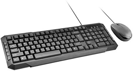 Promate Keyboard and Mouse Combo, Ergonomic 104 Quiet Touch Key USB ...