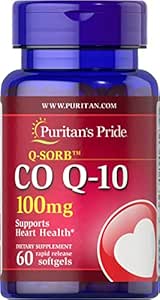 Amazon.com: Q-Sorb CoQ10 100mg, Supports Heart Health, 60 Rapid Release Softgels by Puritan's ...