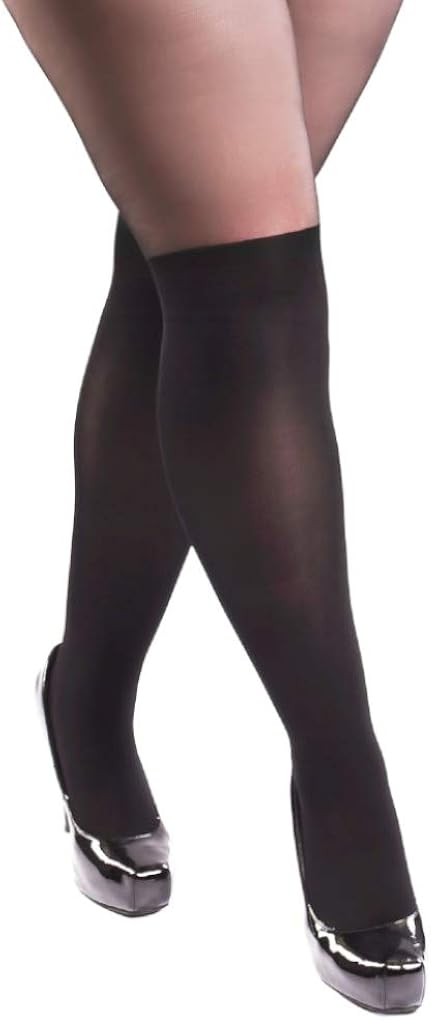 Miss Naughty Strumpfhose mit offenem Schritt im Kniestrumpf Look - Plus ...