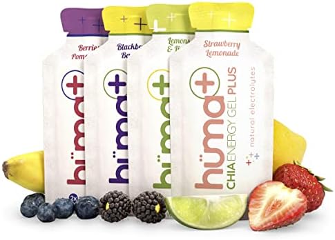 Huma Plus (Double Electrolytes) Chia Energy Gel, Variety Pack - Stomach ...