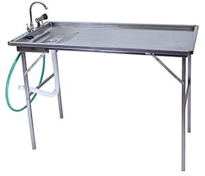 Amazon.com : Organized Fishing Stainless Steel Fillet Table with Drain ...