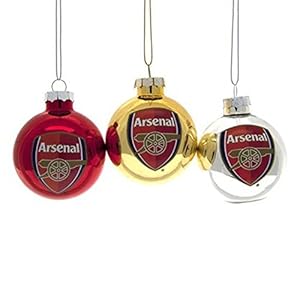 Arsenal Football Club Crest Design Christmas Bauble Triple Pack: Amazon ...