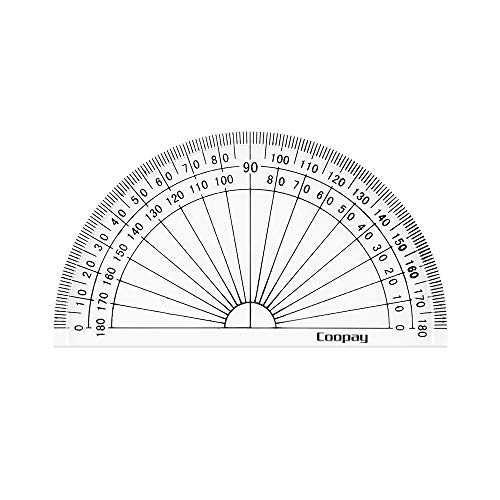 Coopay 24 Pack Plastic Protractors Clear Protractor Student Math ...