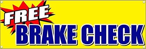Amazon.com : FREE BRAKE CHECK BANNER SIGN service car auto repair disc ...