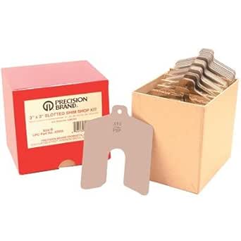 Slotted Shim Assortment Kits - size b 3"x3" slotted shim shop-kit w ...
