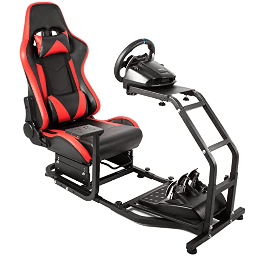 Anman Racing Simulator Cockpit With Racing Seat fit for PC/PS4/XBOX ONE ...