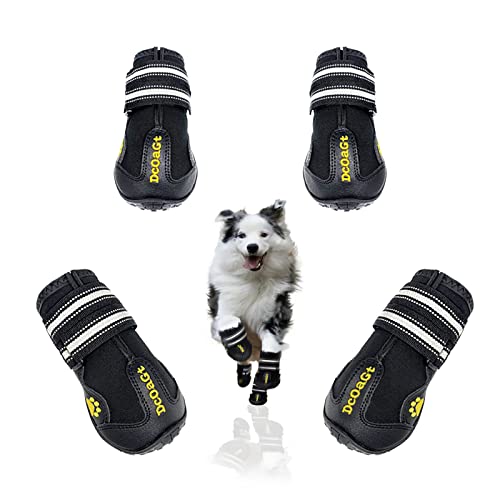 DcOaGt Dog Boots for Large Dogs, Waterproof Dog Shoes Paw Protector ...