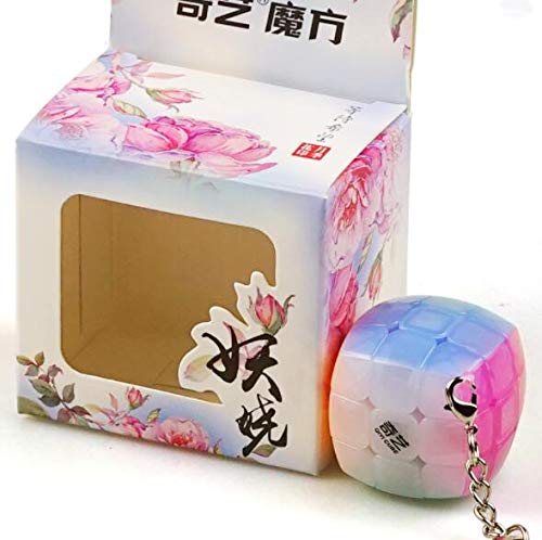 CuberSpeed Mini 3x3 Keychain Cube Jelly 3cm Keyring Cube Mofangge Magic ...