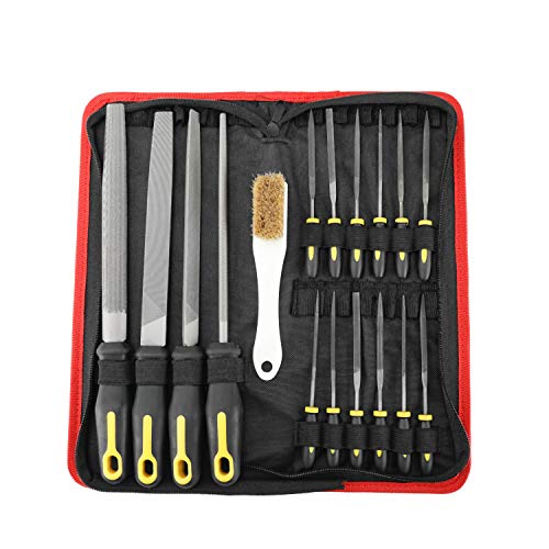 HYDDNice 17Pcs Professional Metal File Set Woodwork File Set Steel ...