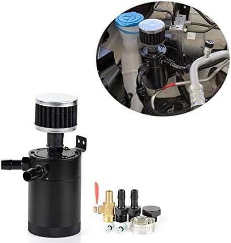TASAN RACING Universal Oil Catch Can Baffled Reservoir Tank Air-Oil ...