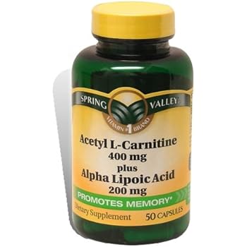 Amazon.com: Spring Valley - Acetyl L-Carnitine 400 mg Plus Alpha Lipoic ...