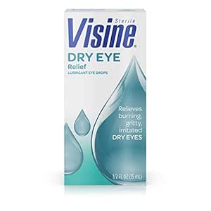 Amazon.com : Visine Dry Eye Relief Lubricant Eye Drops with Glycerin to ...