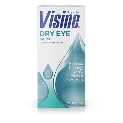 Visine Tears Lubricant Eye Drops for Dry Eye Relief, 0.5 fl oz (15 ml ...