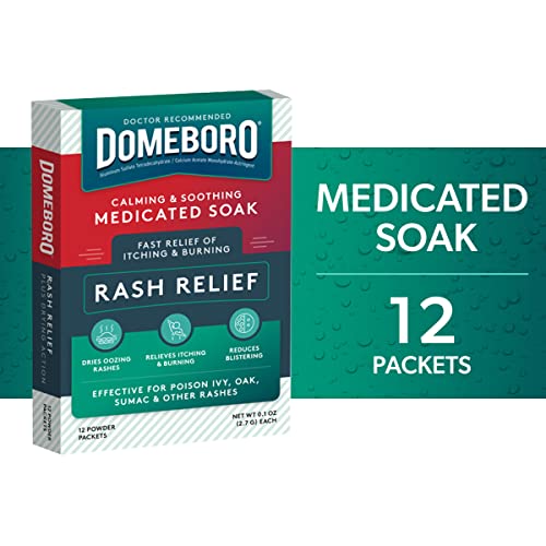 Domeboro Medicated Soak Rash Relief (Burow’s Solution), 12 Count (Pack ...