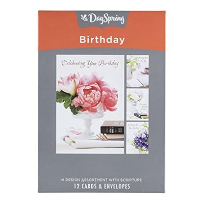 DaySpring Birthday - Inspirational Boxed Cards - Floral - 11540 - DCBG
