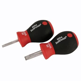 Amazon.com: Wiha 31193 Stubby Slotted Screwdriver Set with Slotted 5/32 ...
