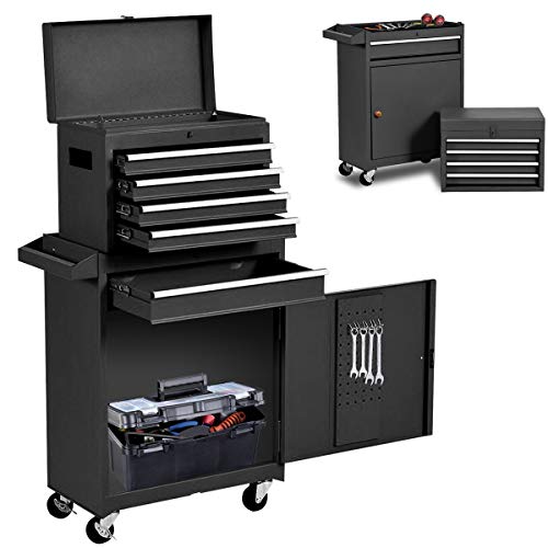 High Capacity 5-Drawer Tool Chest Tool Box, Large Rolling Tool Chest ...