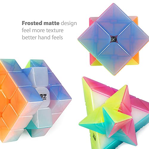 D-FantiX Speed Cube Bundle, QY Toys Jelly Cube Set Warrior W 3x3 Qidi S ...