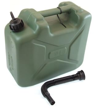 Army Can 10 Litre Plastic jerry Can 10L Petrol Diesel Can durable ...