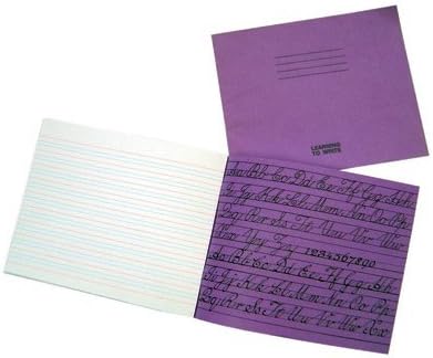 HANDWRITING EXERCISE BOOKS 4mm BLUE LINES with 16mm RED LINES 32 Page ...