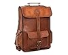 Amazon.com: Brown Leather Rucksack Vintage Backpack - Fits 15 Inch ...