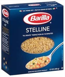 Amazon.com : Barilla Stelline Pasta 12 oz : Italian Pasta : Grocery ...