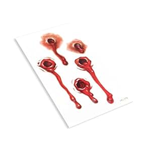 Amazon.com: IDS Home Fake Blood Bullet Holes Sticker Halloween Scars ...