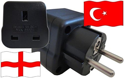 Steckdosenadapter für Türkei - Steckeradapter England mit Schutzkontakt ...