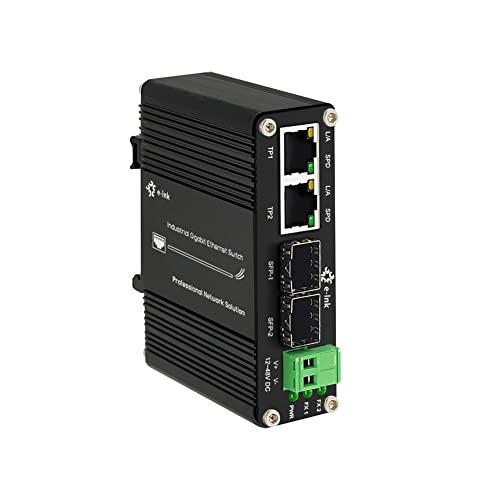 Mini Industrial 2 Ports Gigabit Media Converter Outdoor Din Rail Mount Hardened 10/100/1000Mbps ...