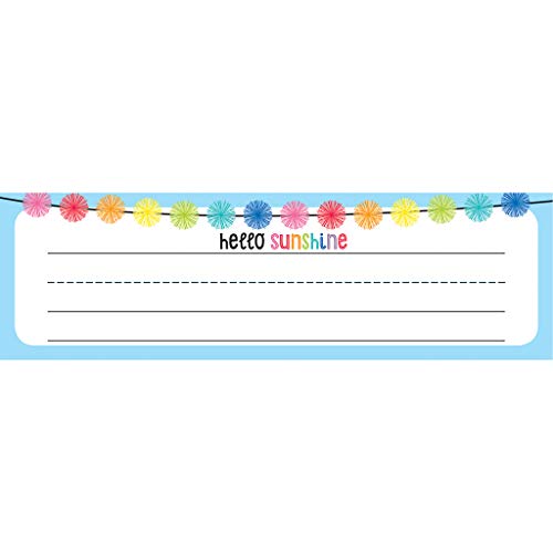 Schoolgirl Style Hello Sunshine Colorful Name Plate for Desk Classroom ...