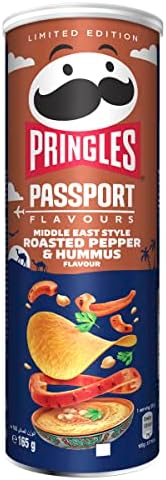 Pringles - Roasted Pepper & Hummus Flavour Potato Chips - Savoury ...