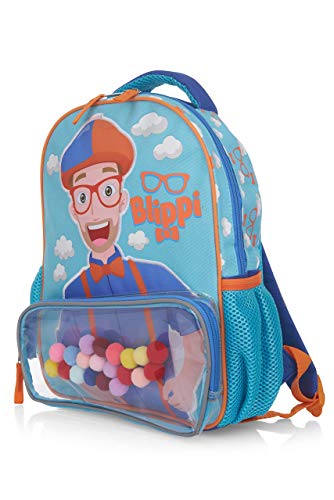 Blippi Backpack with Sound for Boys and Girls, Clear Front Pocket and ...