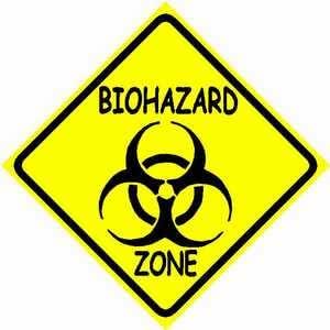 Amazon.com: BIOHAZARD ZONE sign street hazard caution : Home & Kitchen
