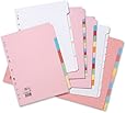 5 Star Subject Dividers Multipunched Manilla Board 10-Part A4 Assorted ...