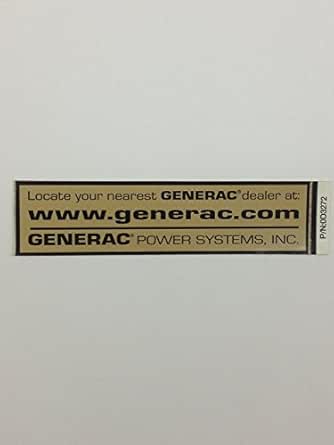 Amazon.com: Generac - DECAL: GENERAC DEALER : Patio, Lawn & Garden