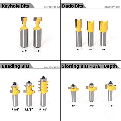 KOWOOD Router Bits Set 1/2 Inch Shank 丨70 - Piece Set. | Pricepulse