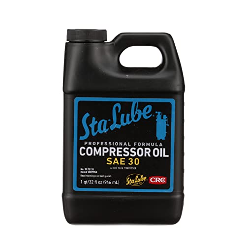Sta-Lube Compressor Oil SL22131-32 Fl Oz, Professional Formula SAE 30 ...